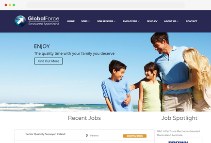 GlobalForce Resource - Whelan Web Design